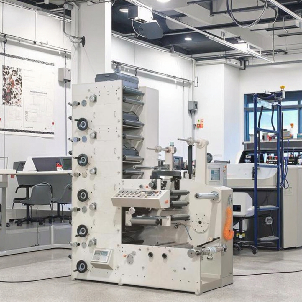 SR-320-4 Sunrise Automatic Roll Label Printing Machine 4-Color Flexo ...